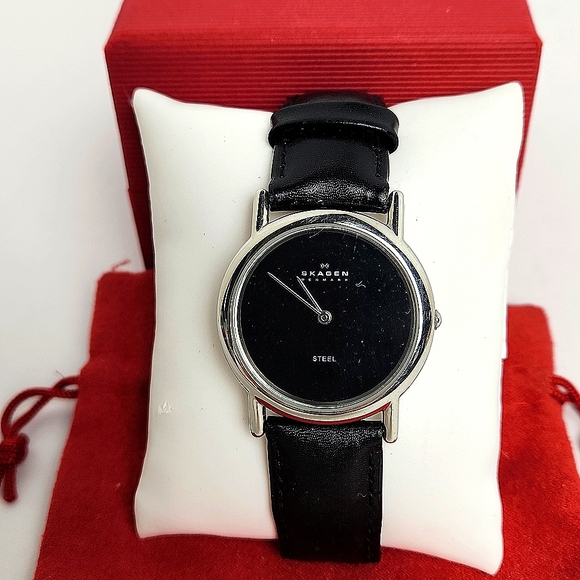 Skagen | Accessories | Skagen Silver And Black Watch | Poshmark